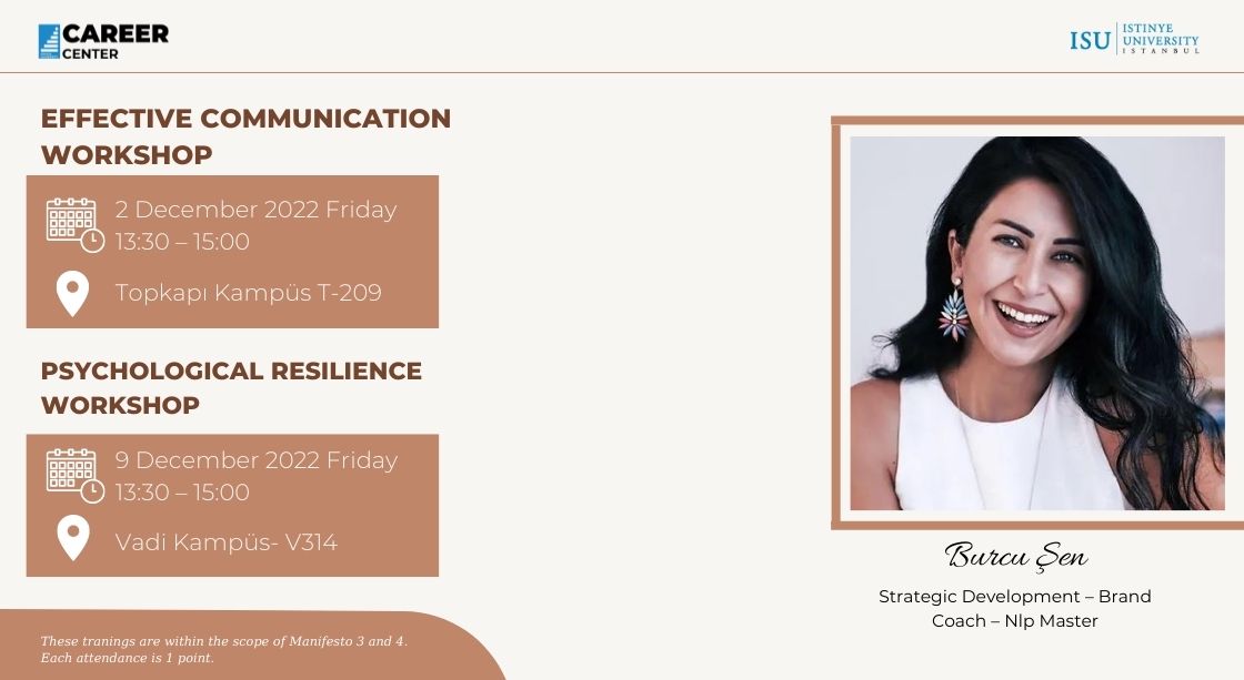 (2.12.22)Effective Communication Workshop - (9.12.22)Psychological Resilience Workshop | Kariyer ...
